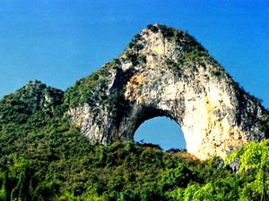 Yangshuo Moon Hill, Moon Mountain Scenic Spot in Yangshuo