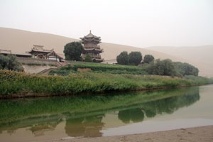 Dunhuang Crescent Moon Spring in Gansu Province