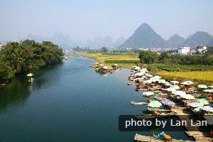 The Yulong River in Yangshuo, Bamboo Rafting Experience