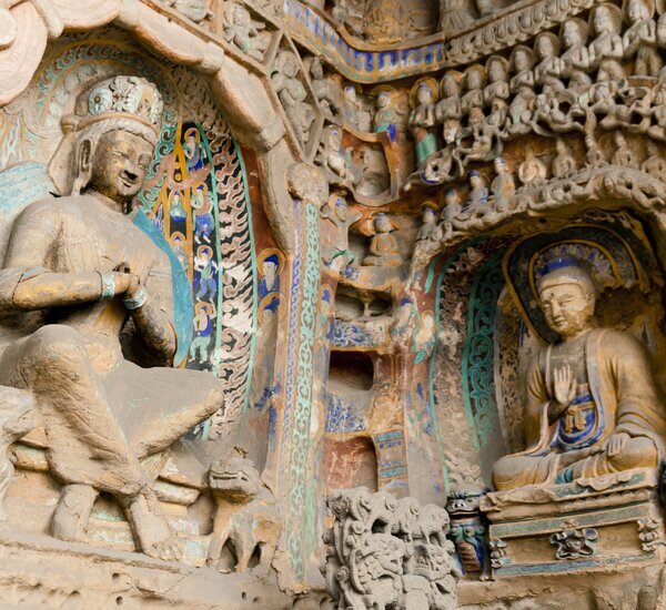 Datong Yungang Cave Yungang Grottoes ï¼ˆchinaï¼‰ Stock Image