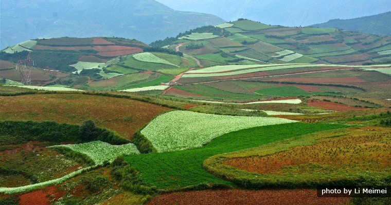 Dongchuan Red Land near Kunming, China’s Largest Red Land