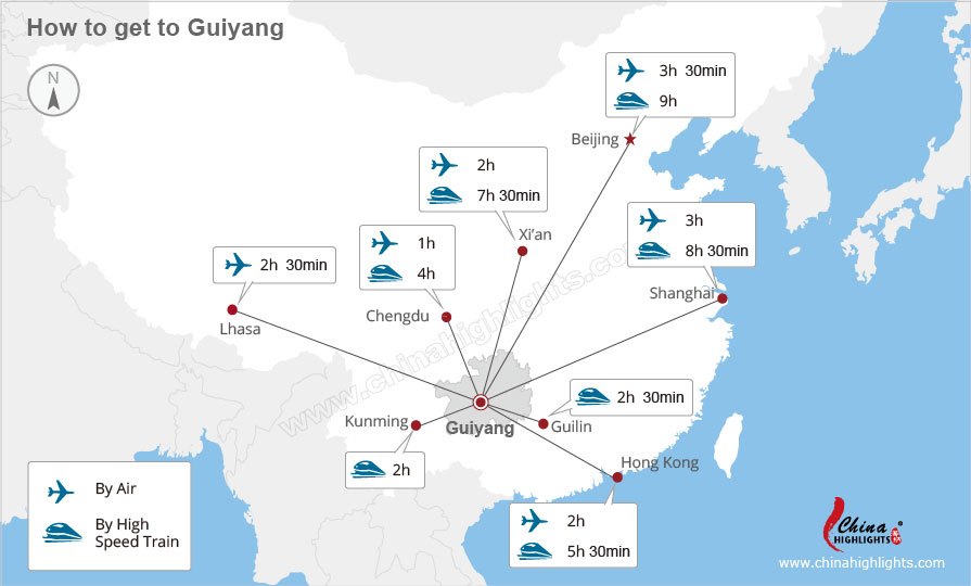 Guiyang Transportation, Go to Guiyang by Air, Train and Highway