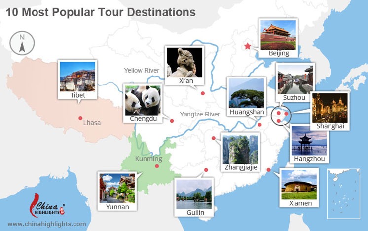 China Map, Maps of China Top Regions, Chinese Cities and Attractions Maps