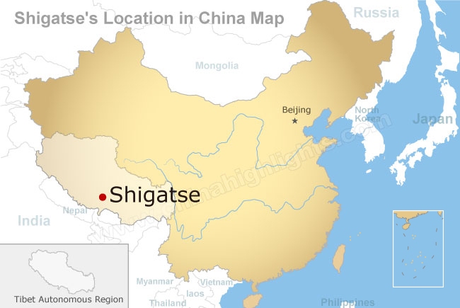Shigatse maps, Maps of Shigastse