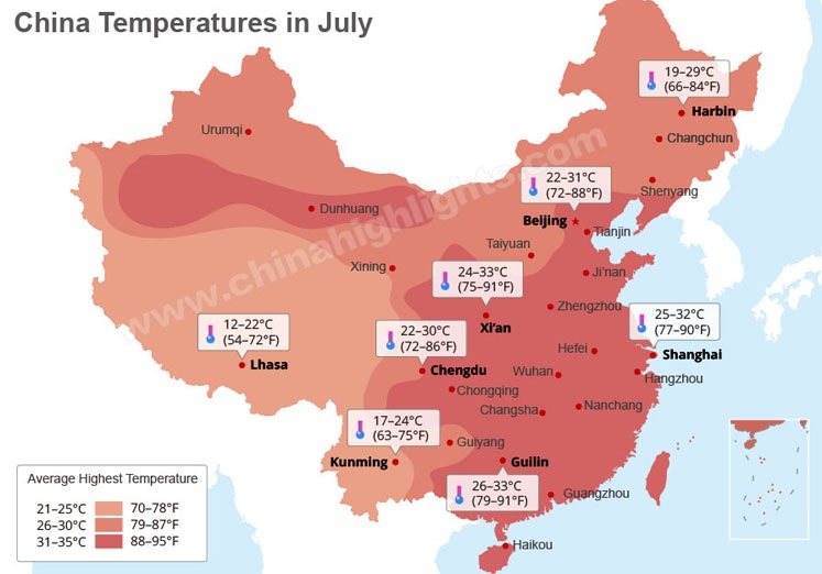 China Weather in July, Climate and Temperature in June in China