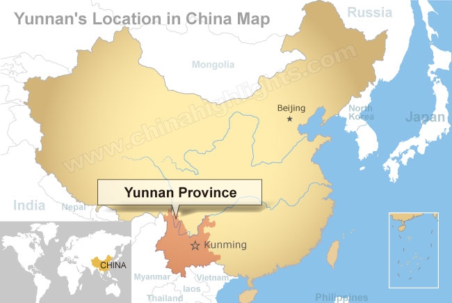 Yunan Map, Map of Yuanna's Tourist Attractions and Cities