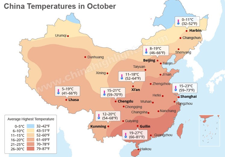 China Weather in October, What's the weather like in October in China