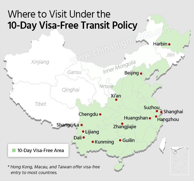 Plan a China Trip with a 10-Day (240-Hour) Visa-Free Transit Policy